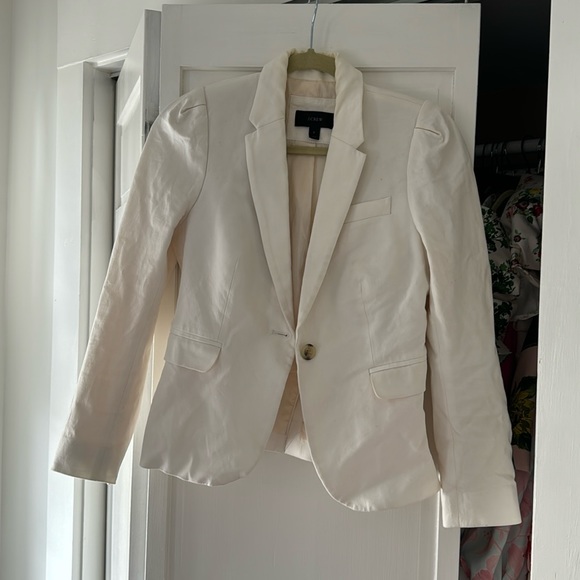 J. Crew | Jackets & Coats | Jcrew White Blazer 2 | Poshmark